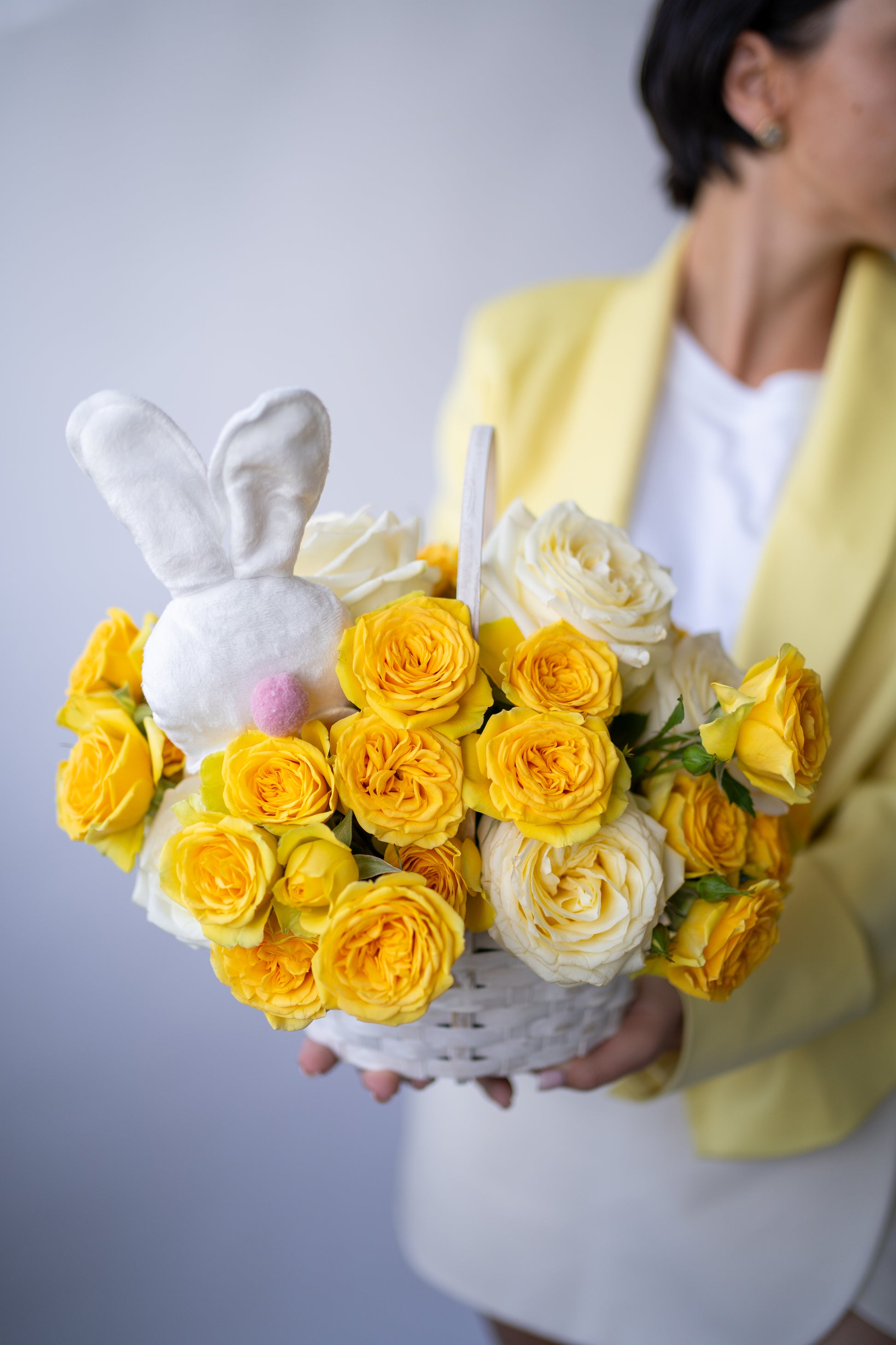 Bouquet No. 03 Cuties basket - by floral design Aya Flowers